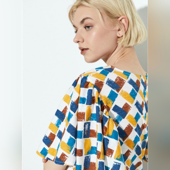 Sfera Casual | Dresses | Sfera Casual Dress S Multicolor Geometric ...